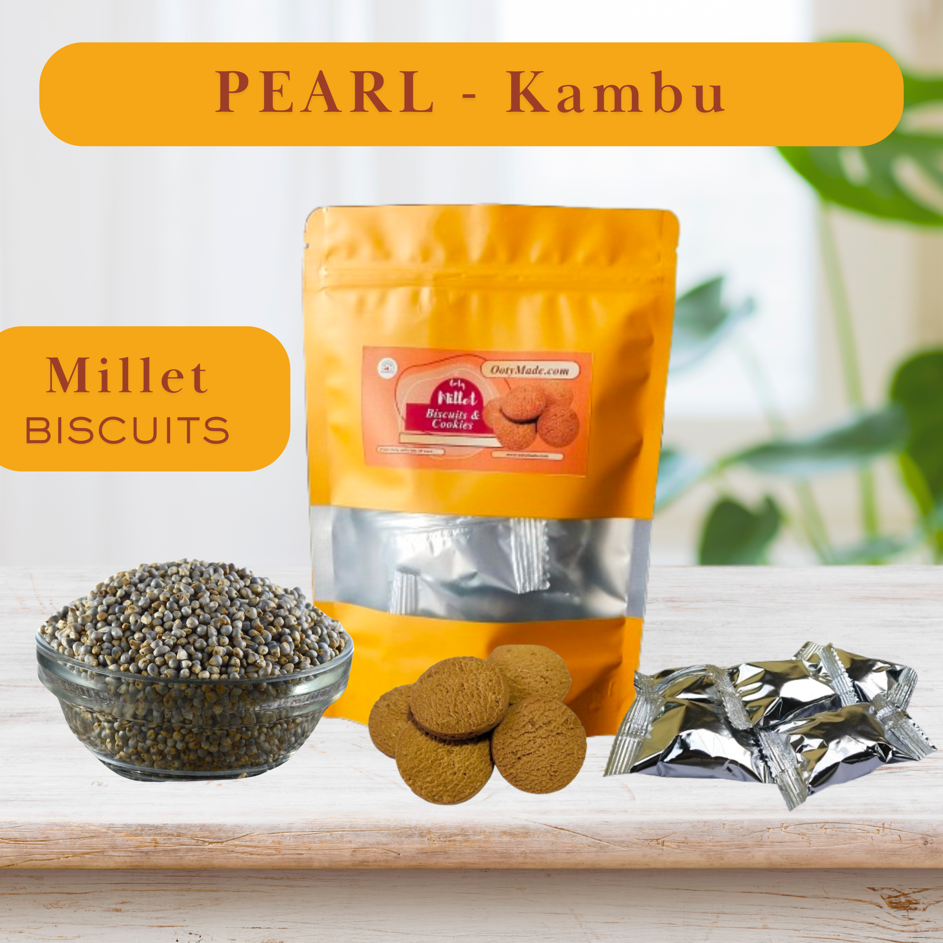 Ooty Pearl Millet Biscuits - Healthy & Crunchy Millet Snack for All ...